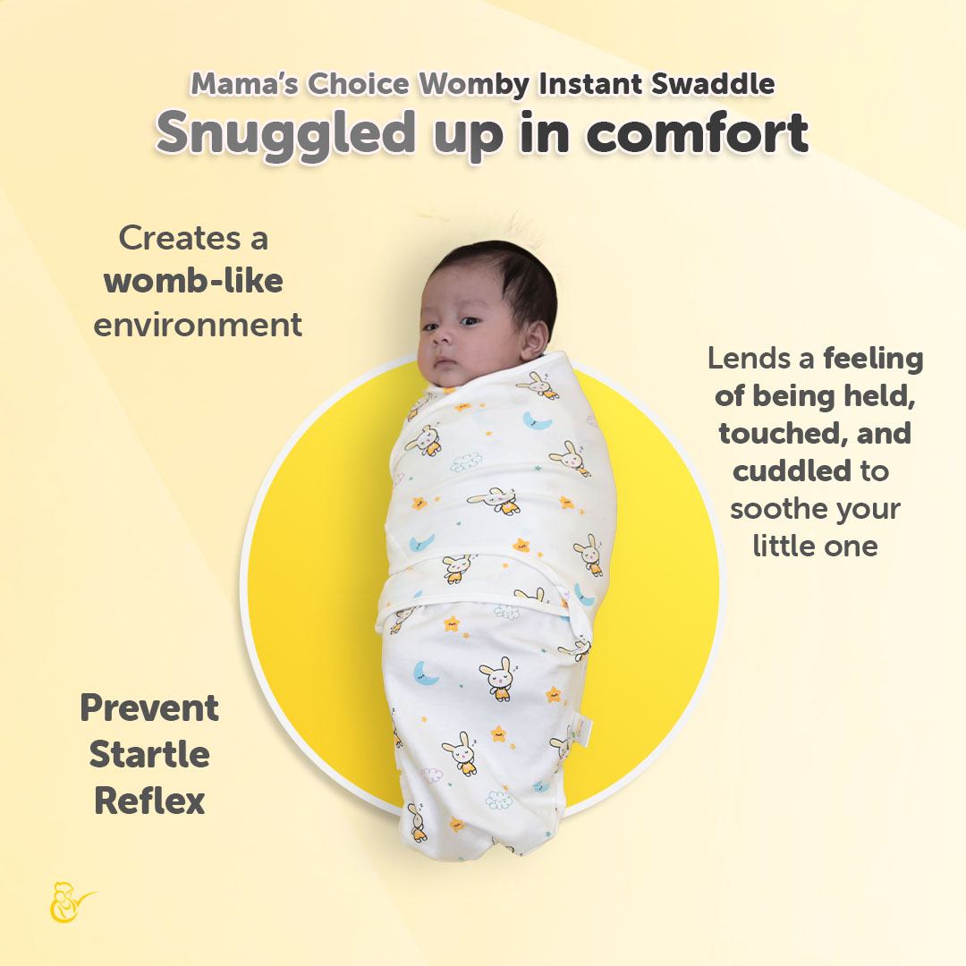 Baby Instant Swaddle [S (0 - 3 months), M (3 - 6 months)], (Bun Bun ...