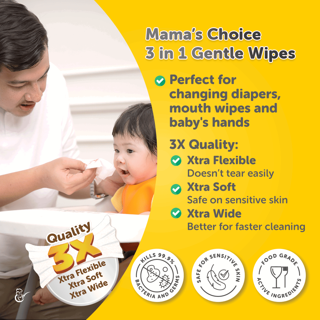 3 in 1 Gentle Baby Wet Wipes | Mama's Choice Philippines