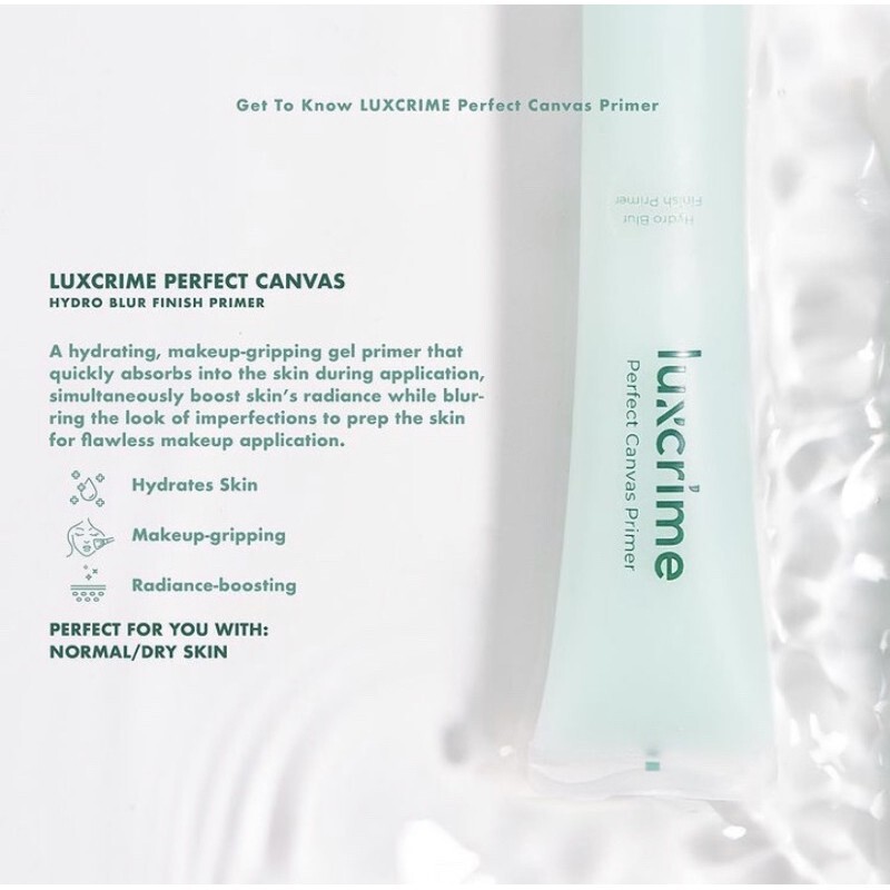 Luxcrime Perfect Canvas - Hydro Blur Finish Primer | theAsianparent ...