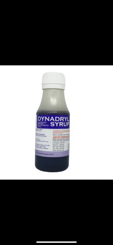 Termakan ubat batuk dynadryl Saya batuk teruk sgt sampai ter