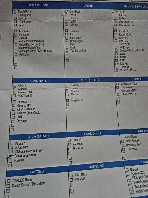 Biaya cek lab Halo bun kalo biaya cek lab ini sekitar berapa