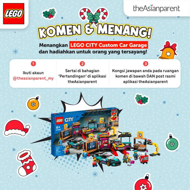 Set LEGO CITY Custom Car Garage Untuk Dimenangi! Rebut pelua