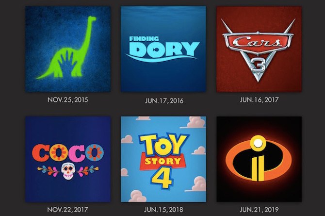 Disney•Pixar Announces Release Dates of Finding Dory, Cars 3, Toy Story ...