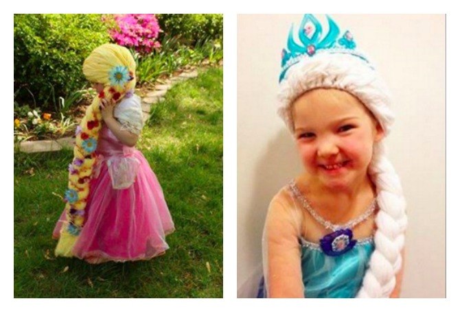 Mom Creates Disney Princess Wigs for Little Girls with Cancer