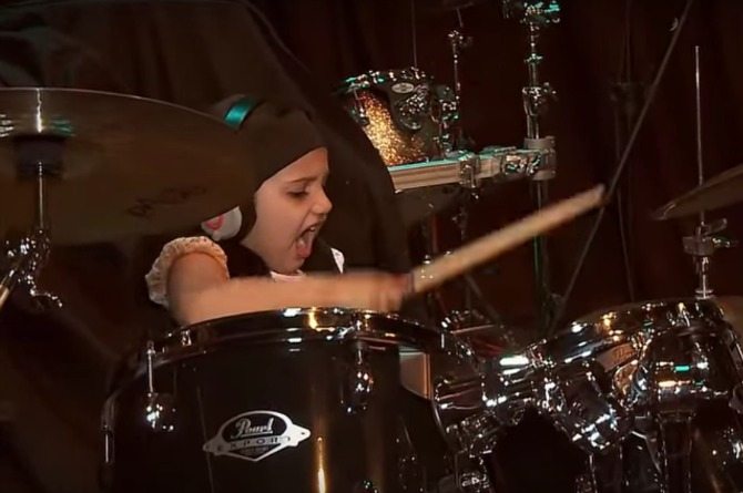 Watch: 5-year-old girl Plays Heavy Metal on the Drums Flawlessly