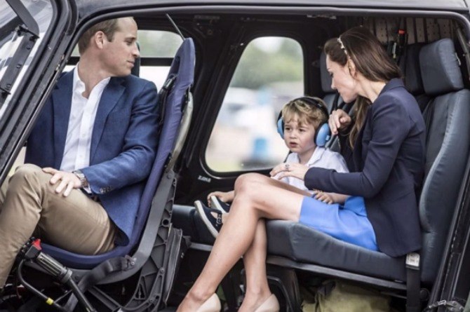 LOOK: Prince George Looks Adorable on His First Helicopter Ride