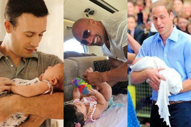11 Celebrity Dads Show Us How Diaper Duty Is Done