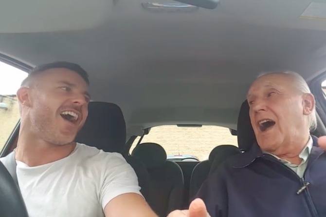 VIRAL: Father With Alzheimer's Sings Carpool Karaoke With Son