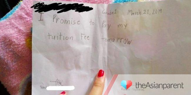 Promissory Note Ipinasulat Sa Grade 1 Pupil Dahil sa Unpaid Tuition Fee!