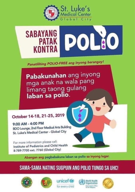 Libreng Bakuna Sa Polio Ibibigay Sa Ilang Mga Ospital Sa Maynila