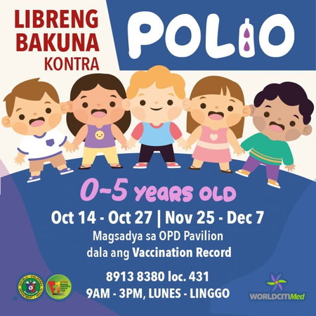 Libreng Bakuna Kontra Polio Mula Sa Mga Ospital Sa Bansa