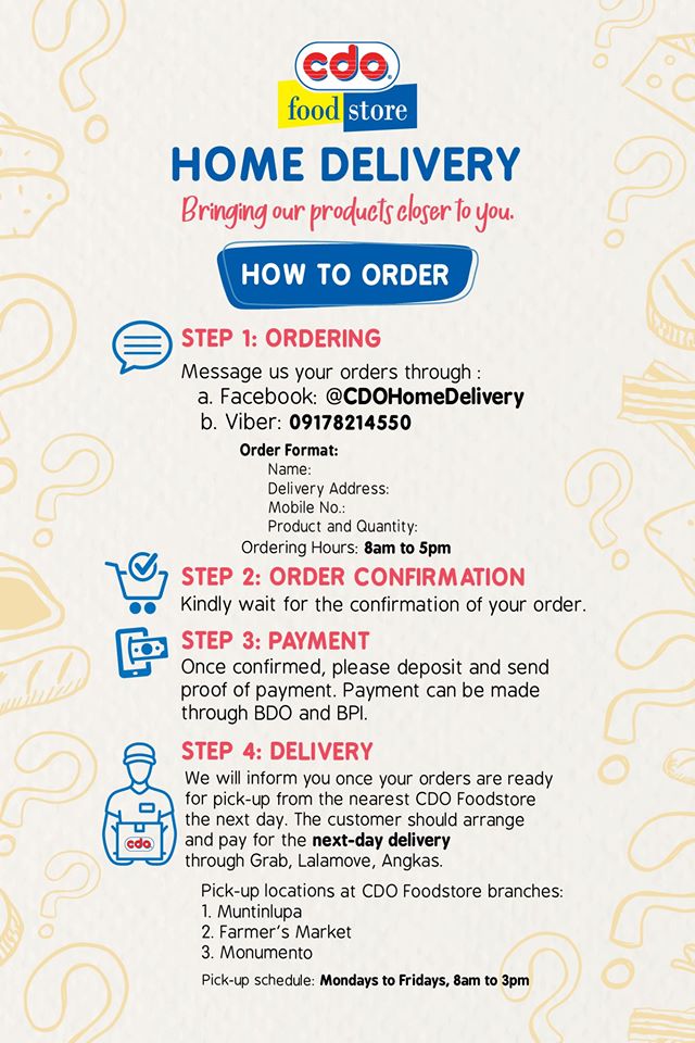 CDO Foodsphere Launches Online Home Delivery for Customers