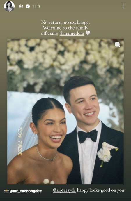 LOOK: Arjo Atayde at Maine Mendoza Wedding Naganap Na!
