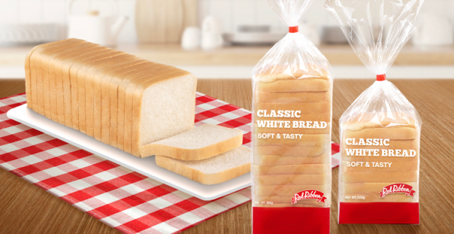 Enjoy soft and delicious slices of Red Ribbon’s all-new Classic White Loaf Bread