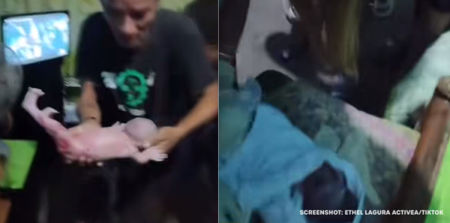 Bagong Silang na Sanggol, Itinapon sa Gilid ng Bahay