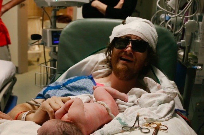 WATCH: Dad With Cancer Leaves ICU To Witness Son's Birth