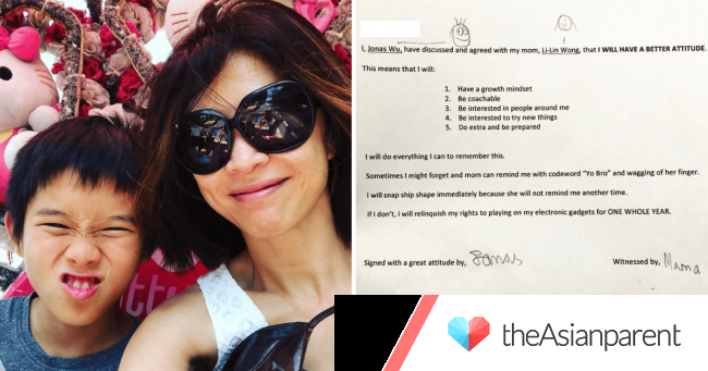 Wong Li Lin Makes Behavioural Contract For Her Kids