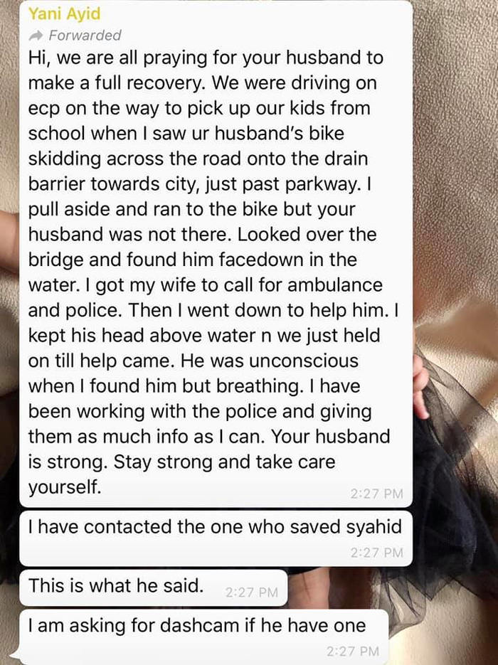 Wife Appeals For More Information After Husband's ECP Bike Accident