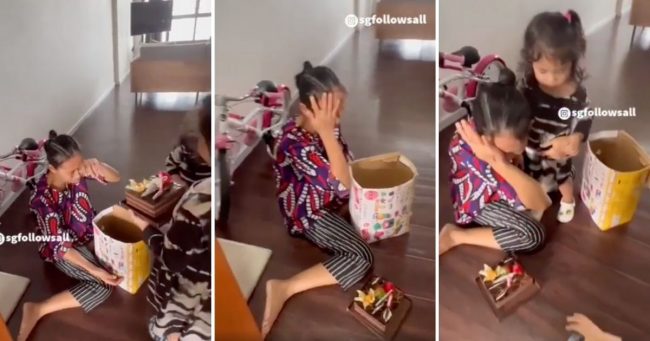 Unexpected Birthday Surprise: Family Surprises Helper With Birthday Treat