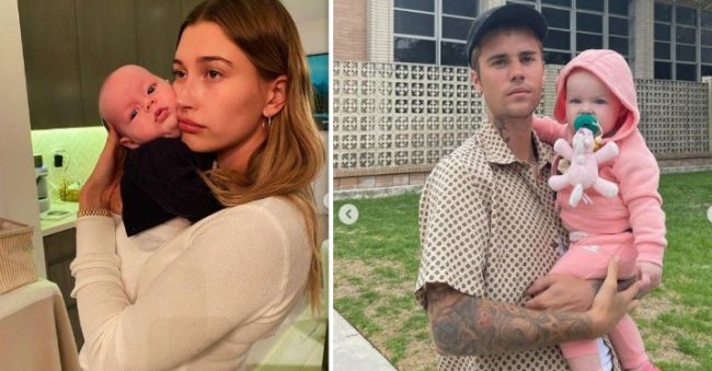 10 Momen Justin Bieber dan Hailey Baldwin Mengasuh Keponakan