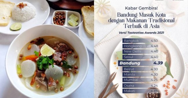 TasteAtlas Awards Umumkan 4 Makanan Terenak di Bandung