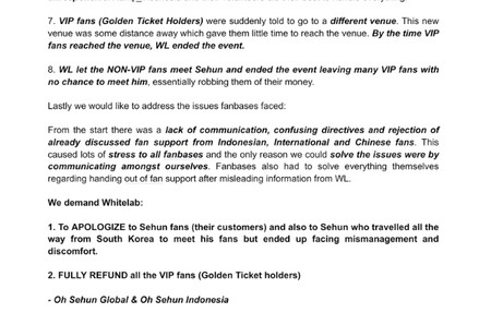 Meet and Greet Sehun Dibubarkan, Tagar Whitelabapologize Bergema