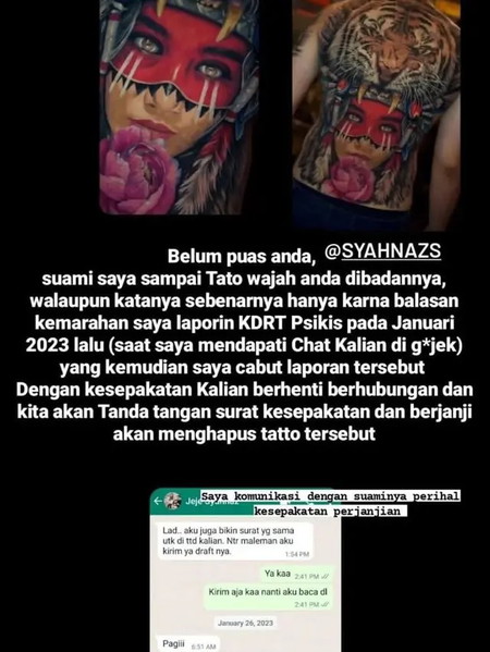 Syahnaz Sadiqah Selingkuh dengan Rendy Kjaernett, Tato Jadi Sorotan