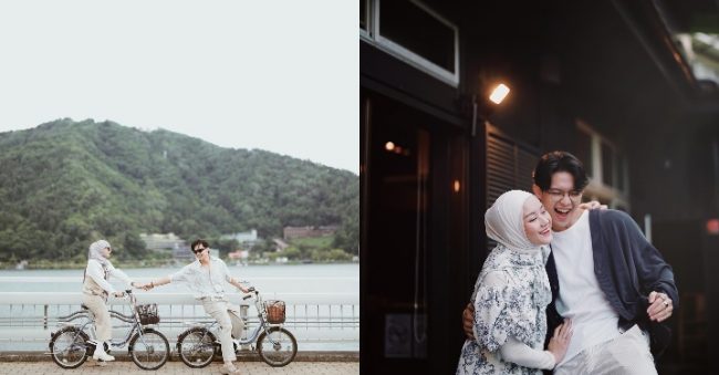 7 Foto Anniversary Pernikahan Dinda Hauw dan Rey Mbayang, Romantis!