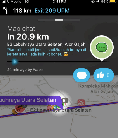 13 Ragam Pemandu Dalam Aplikasi Waze Ketika Kesesakkan Lalu Lintas