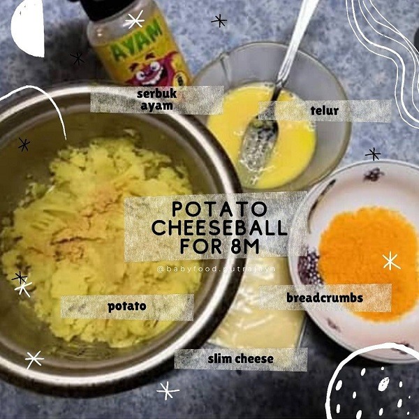 Resepi Kentang Untuk Bayi, Potato Cheese Ball Ini Amat Mudah & Sedap!
