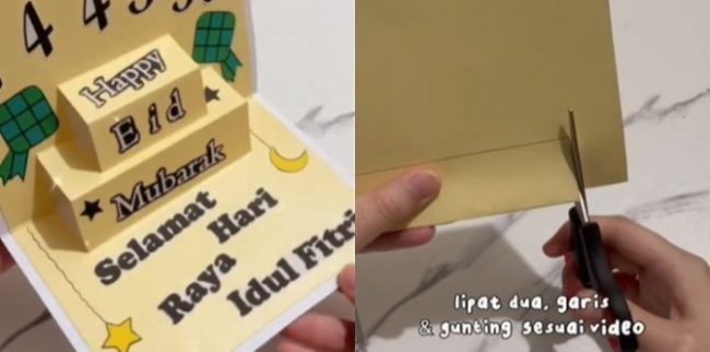 Kad Raya Kreatif - DIY Kad Raya Pop Up Untuk Kenalan